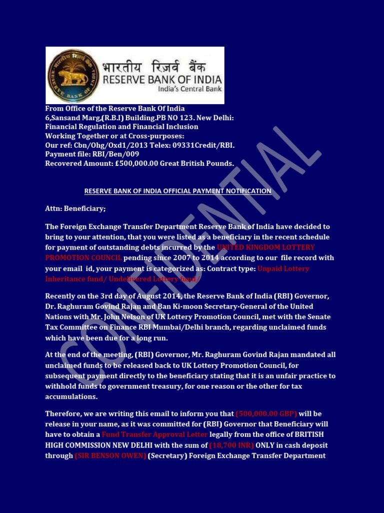 Rbi | PDF | Reserve Bank Of India | Lottery
