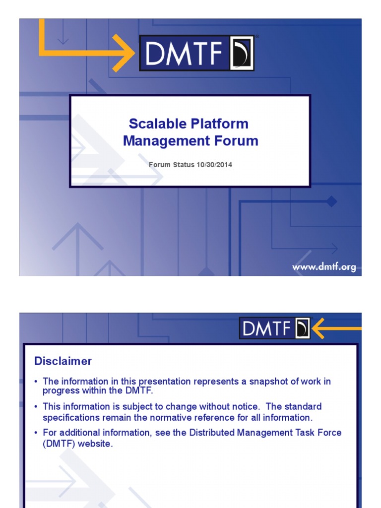 DMTF SPMDMTF - SPMF - Intro - and - GoalsF Intro and Goals | PDF | Representational State ...