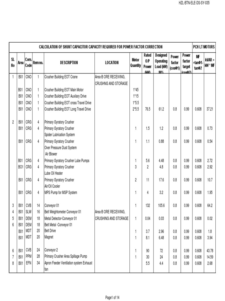 Power Factor Correction Capacitor Sizing | PDF | Zinc | Mechanical ...