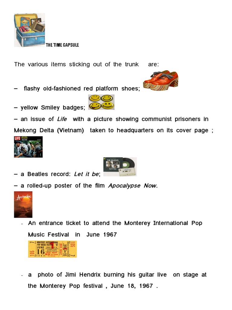 The Time Capsule Items | PDF