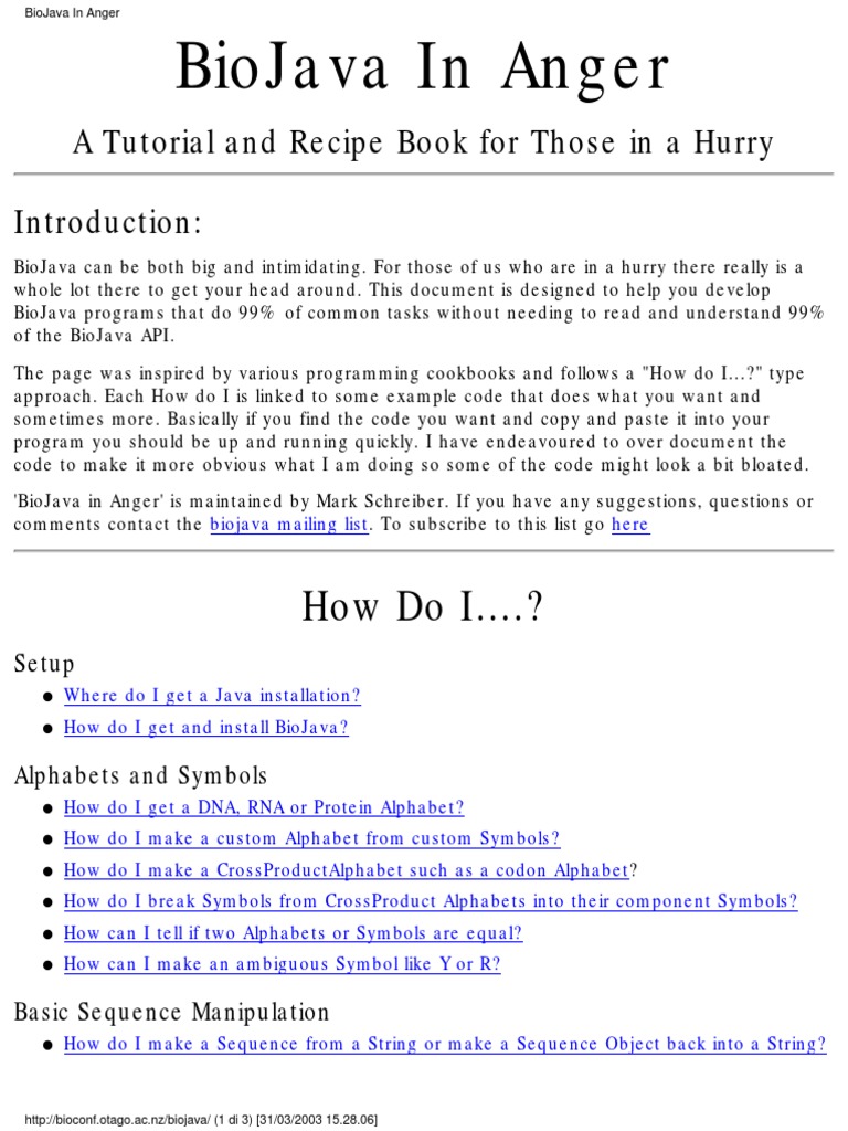 A Guide to Breaking Down CrossProduct Symbols into Their Component Symbols in BioJava | PDF ...