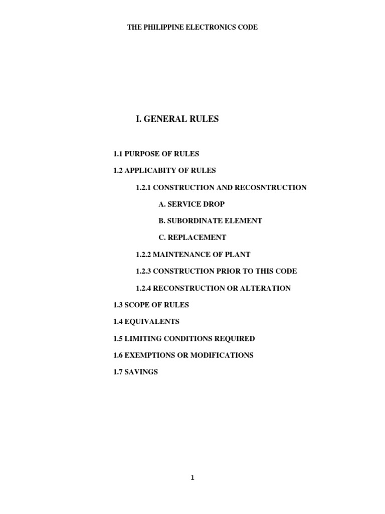 The Philippine Electronics Code Volume 1 (Safety) | Electric Current ...