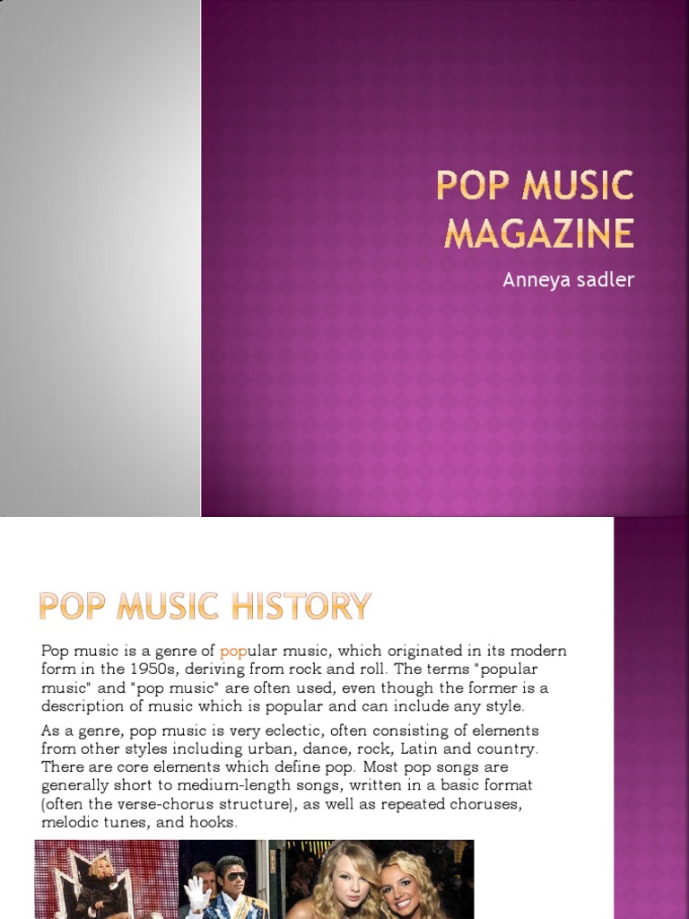 Pop Music Magazine Research | PDF | Pop Music | Popular Music