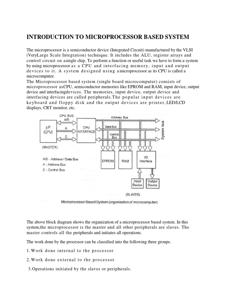 Introduction to Microprocessor Based Systems | PDF | Instruction Set | Central Processing Unit
