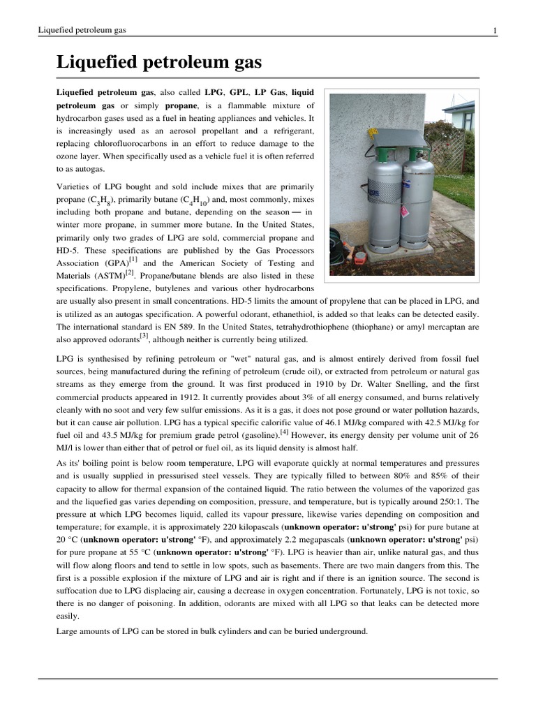 LPG As Fuel PDF | PDF | Liquefied Petroleum Gas | Propane