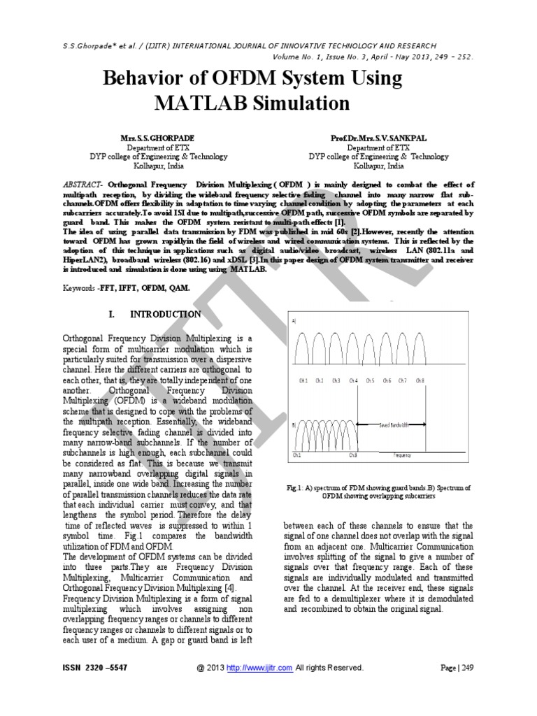 Ofdm With Matlab | PDF | Orthogonal Frequency Division Multiplexing | Modulation