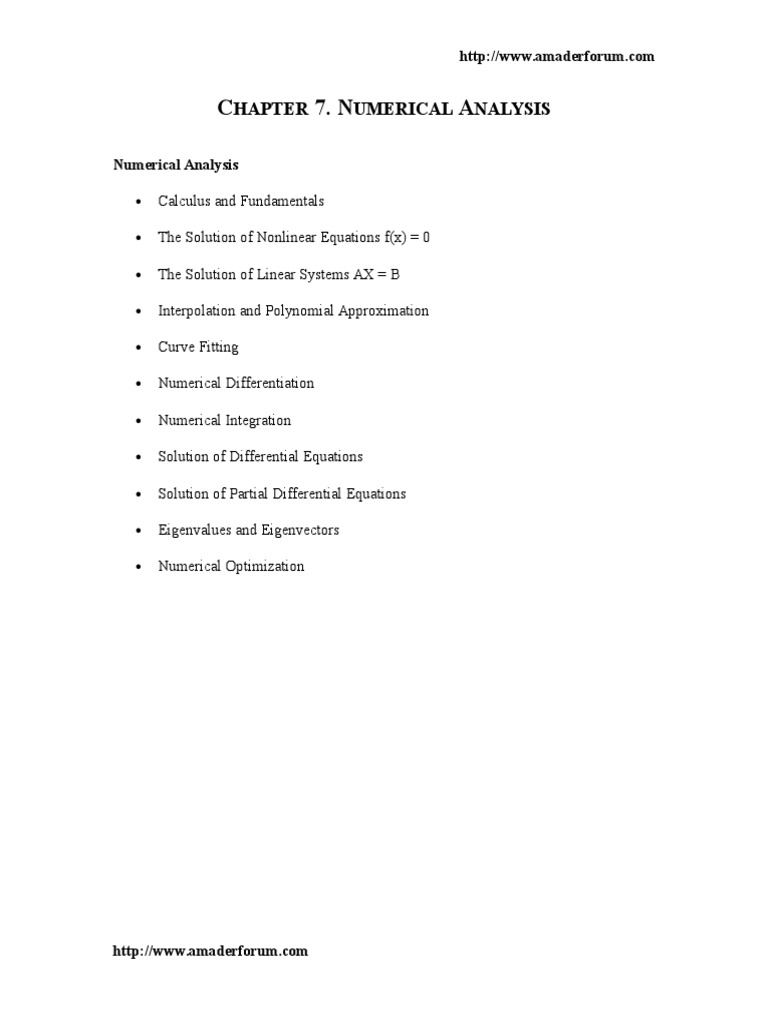 Chapter7 Numerical Analysis | PDF | Complex Number | Function (Mathematics)