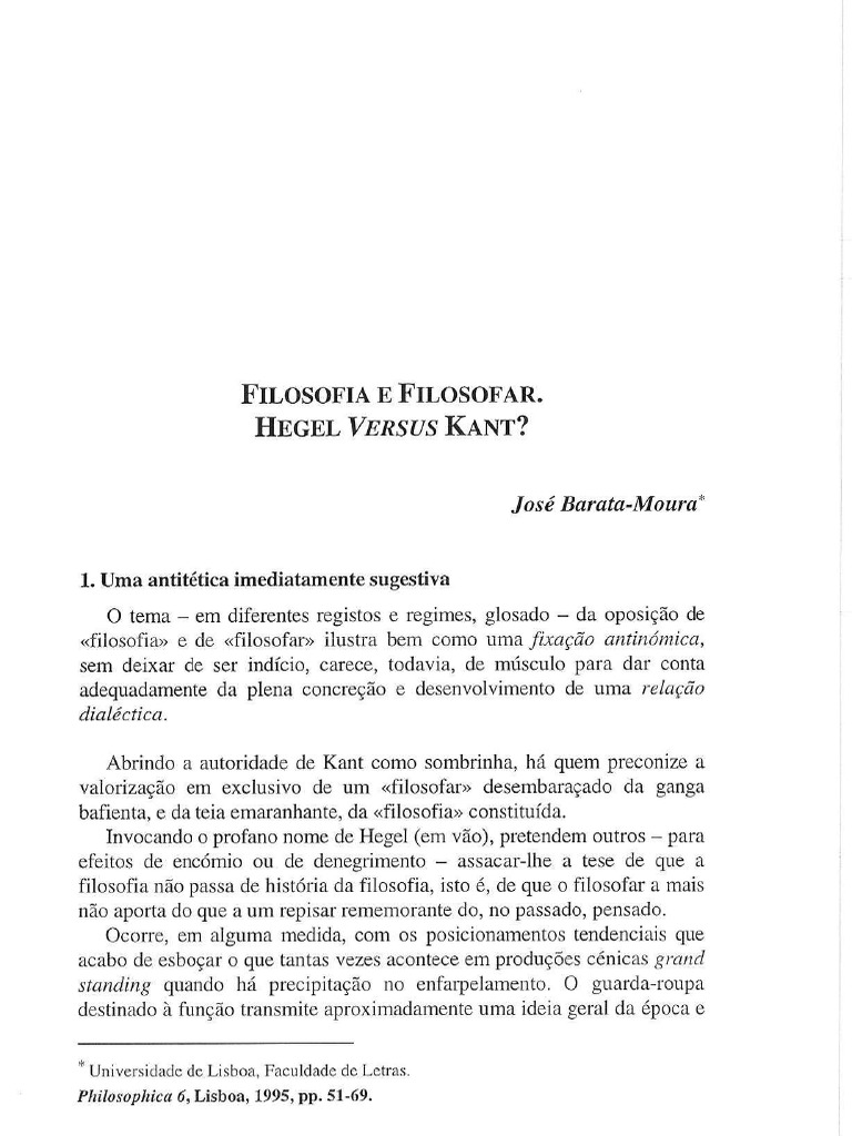 Filosofia: Kant e Hegel em Debate | PDF | Immanuel Kant | Georg Wilhelm Friedrich Hegel