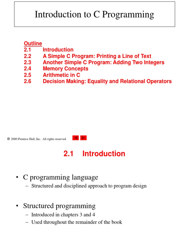 Introduction To C Programming | Download Free PDF | C (Programming Language) | Variable ...