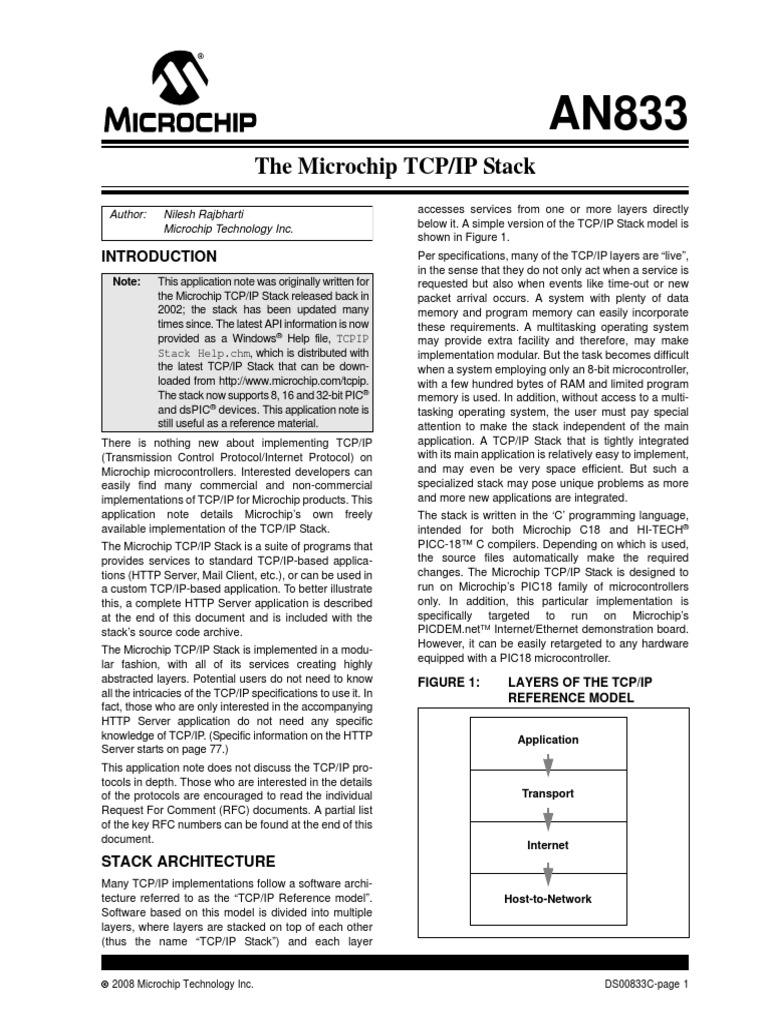 Microchip An833 | PDF | Internet Protocol Suite | Transmission Control ...