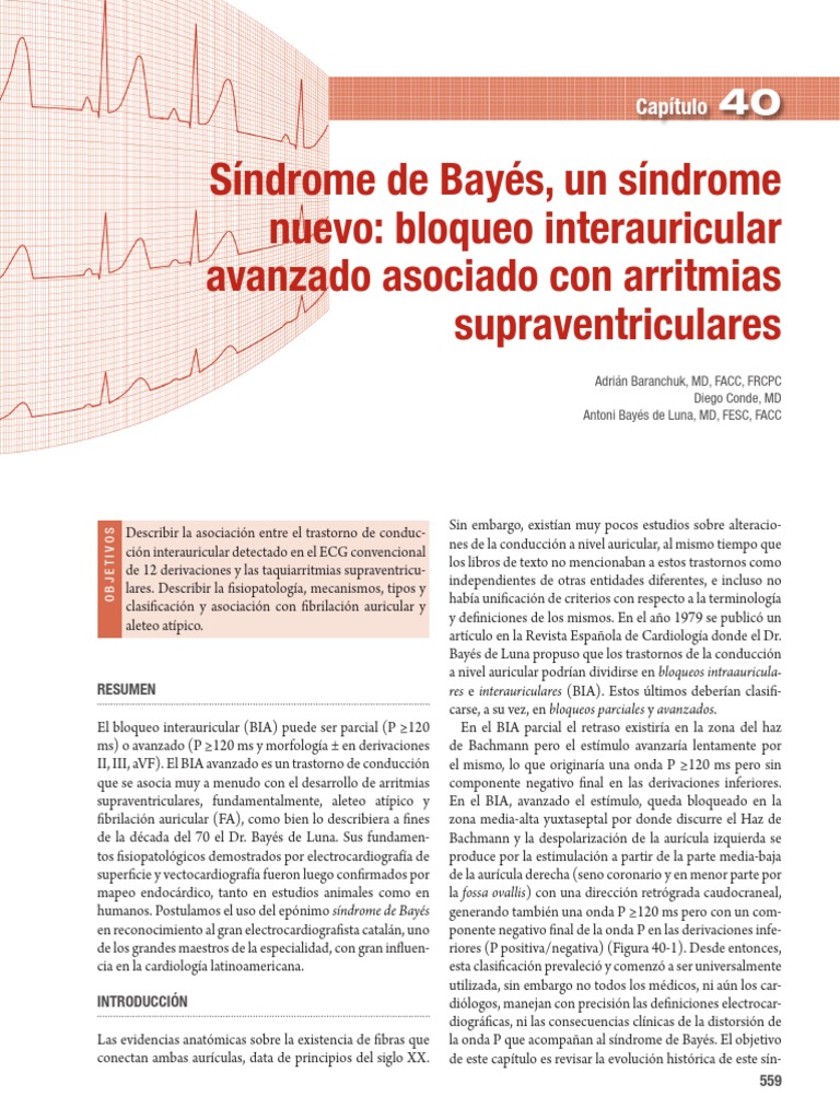 Una revisión del Síndrome de Bayés: asociación entre bloqueo ...