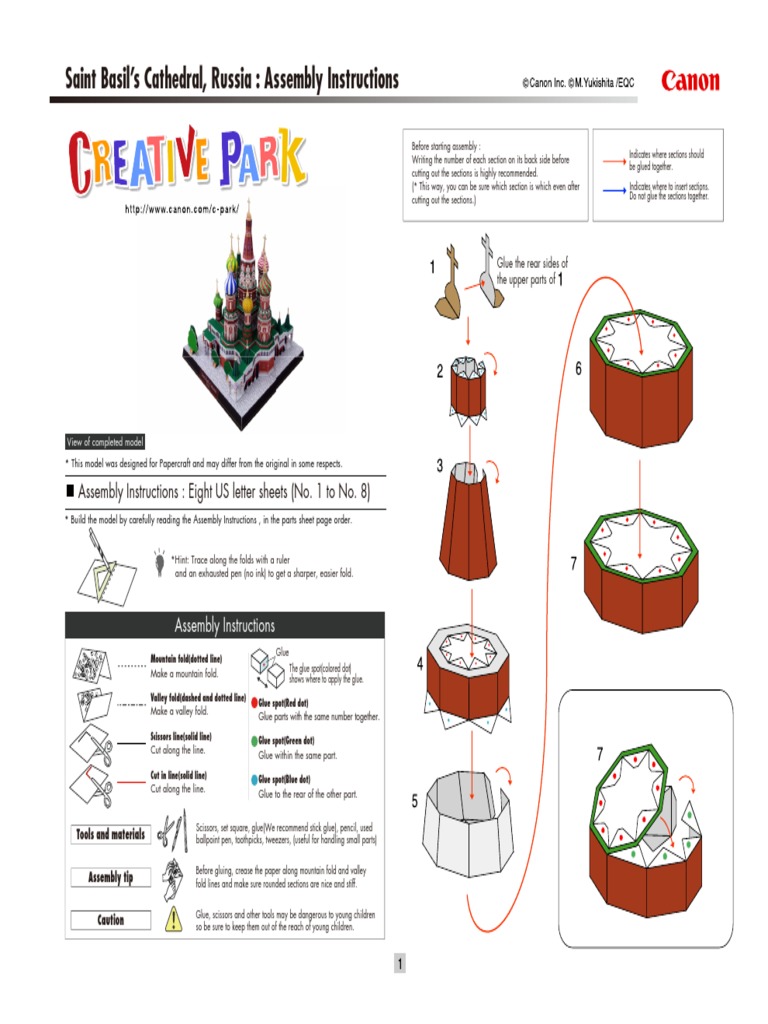 St. Basil's Cathedral Model Assembly Guide | PDF
