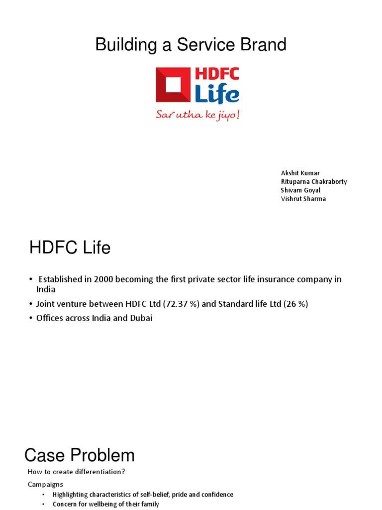 HDFC Life Insurance Case | PDF | Brand | Business