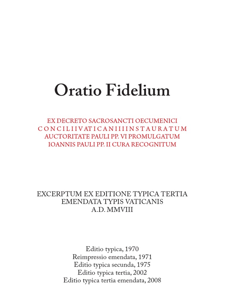 Oratio Fidelium | PDF | Cristo (título) | Oración