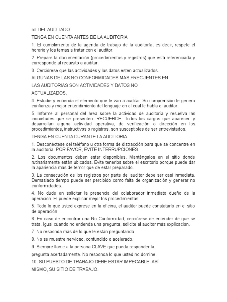 Guía para el Auditado en Auditorías | PDF | Contralor | Business