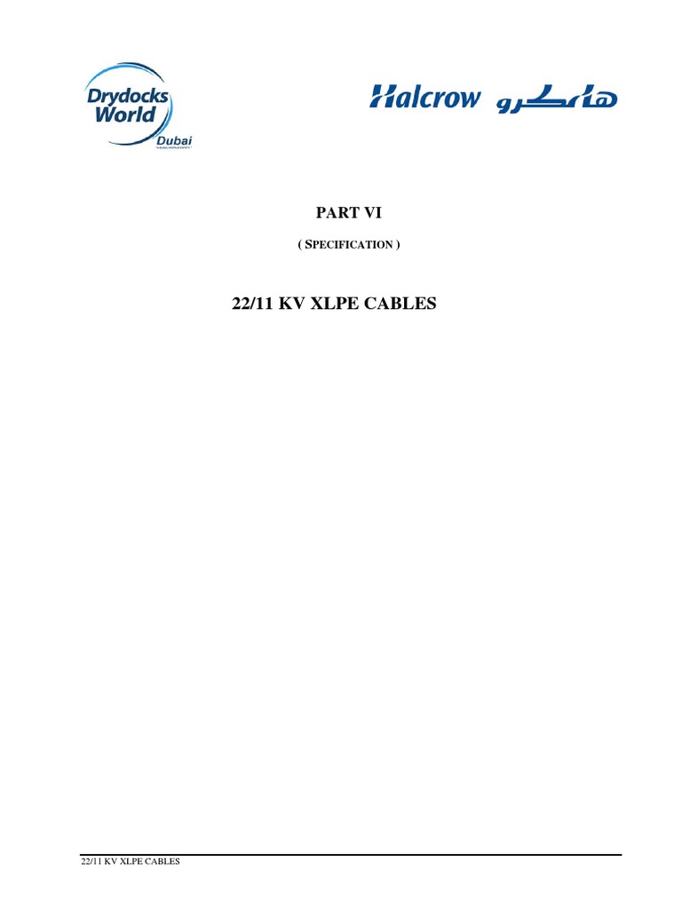 DEWA 1513403-R0 22kV 11kV XLPE Cables PDF | PDF | Cable | Insulator ...