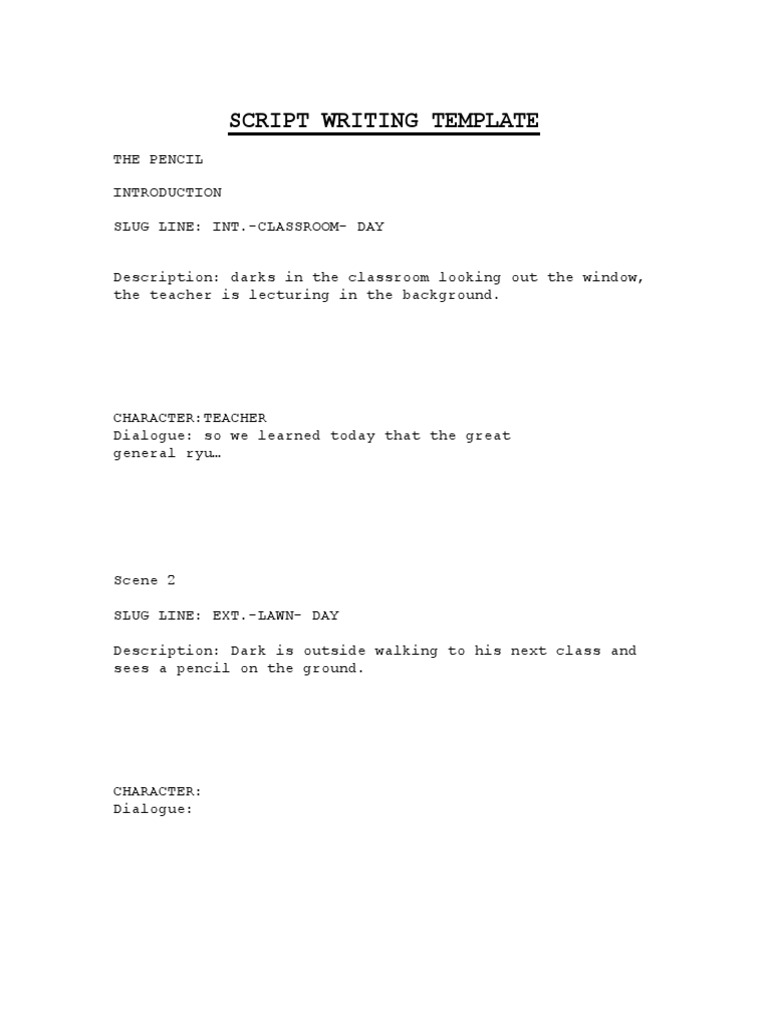 Script Writing | PDF | Leisure