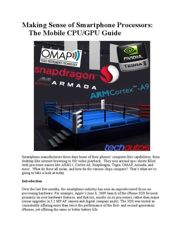 Smartphone GPUs & Processors | PDF | Arm Architecture | Graphics Processing Unit