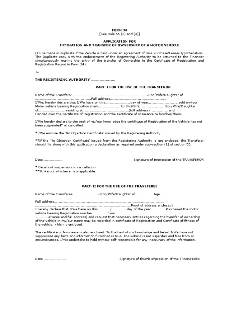 FORM 30 RTO Justice Crime Justice
