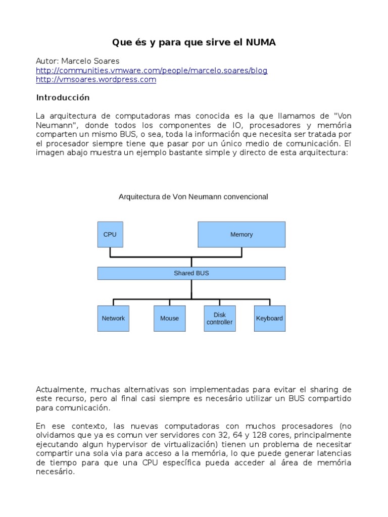 Que Es y para Que Sirve El NUMA VMware-V1.0 | PDF | Unidad Central de ...