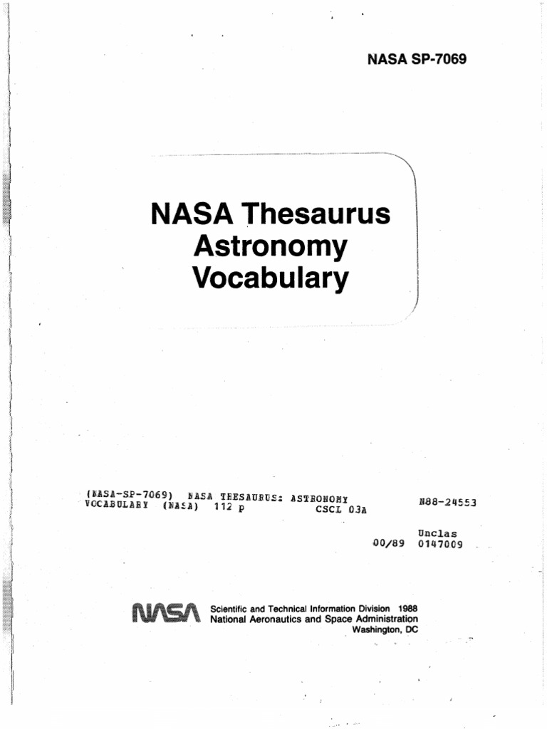 NASA Thesaurus - Astronomy Vocabulary | PDF | Apollo (Spacecraft ...