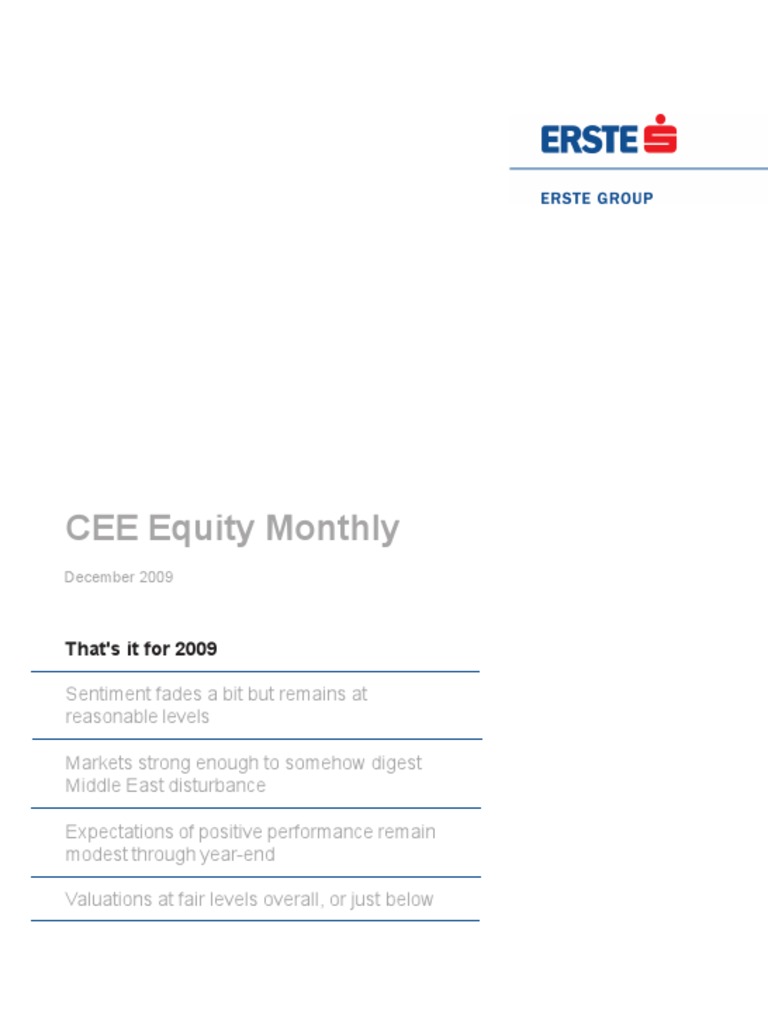 CEE Equity Monthly | PDF | Securities (Finance) | Investing