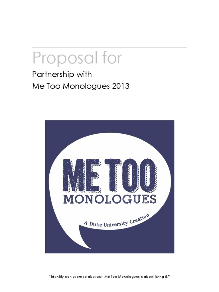 MTM Proposal Template (Word | PDF | Duke University