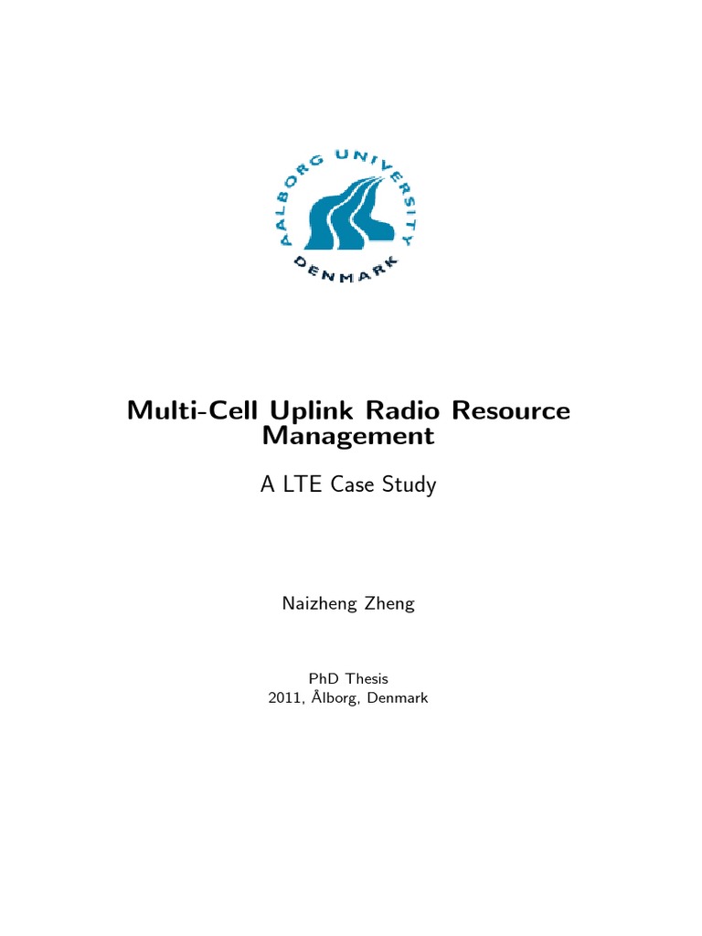 Multi-Cell Uplink Radio Resource Management: A LTE Case Study | PDF | High Speed Packet Access ...