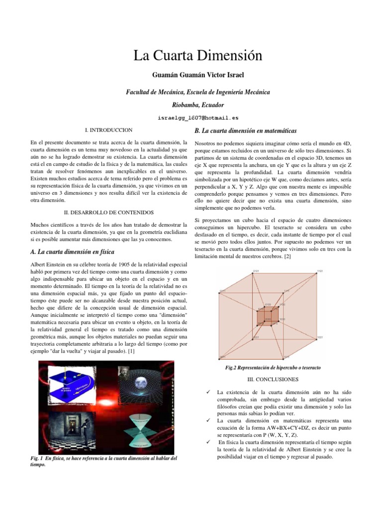 La Cuarta Dimension | PDF | Dimensión | Hora
