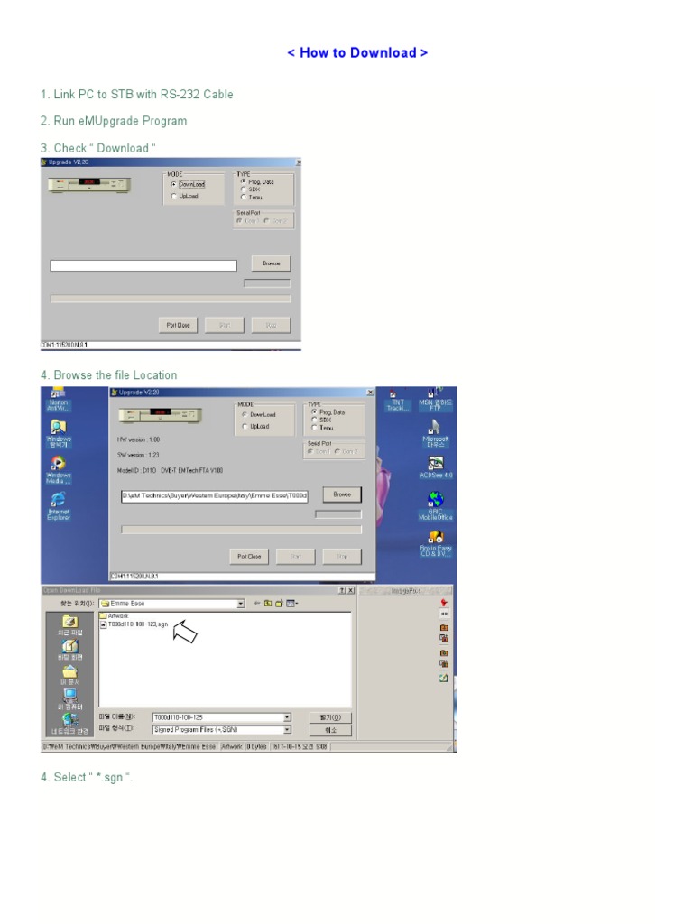 STB ERom Upgrade Tool Guide | PDF | Games & Activities