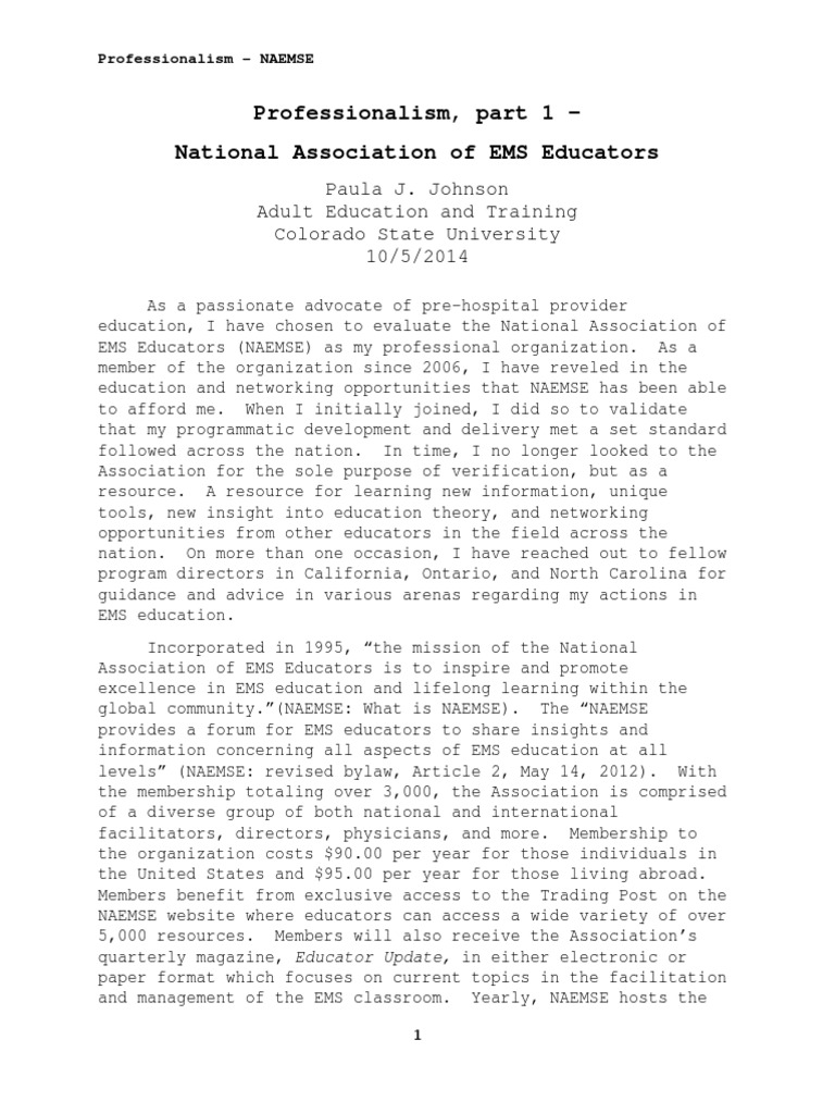 Professionalism Part 1 | PDF | Emergency Medical Services | Health Care