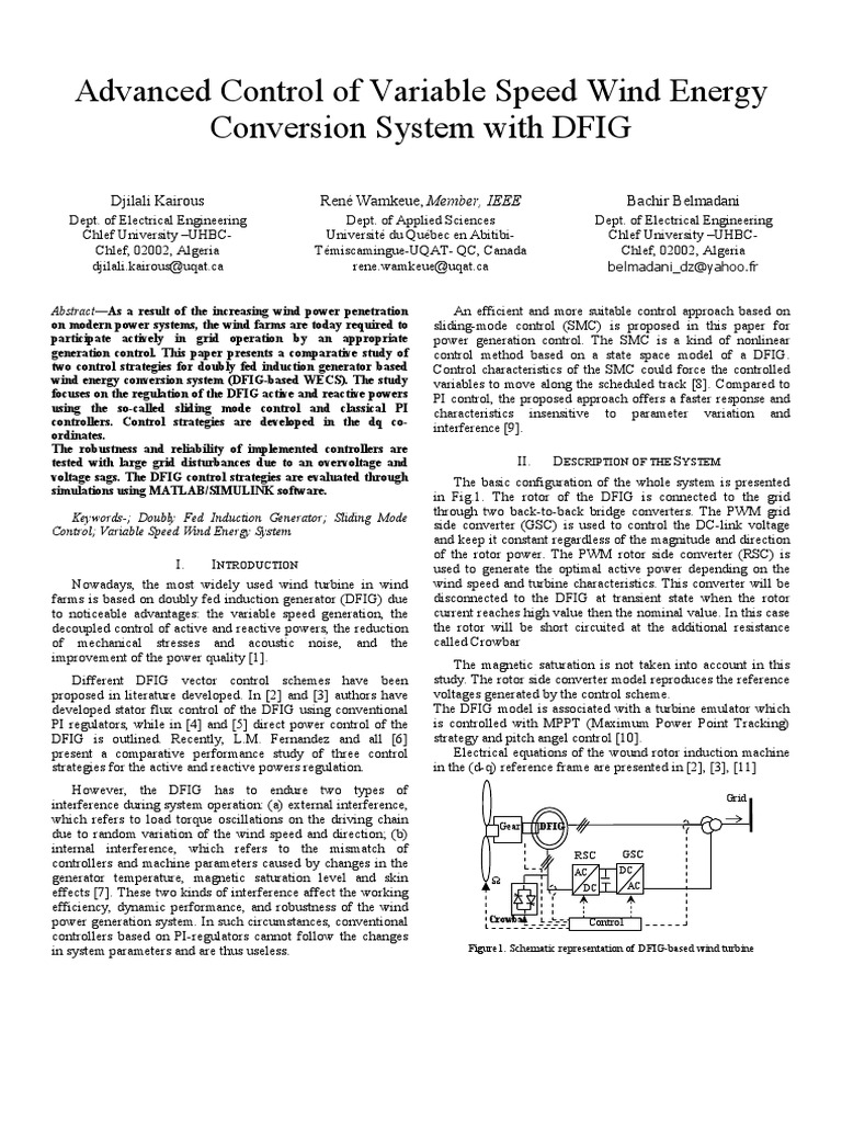 Wind Energy Research Paper | PDF | Wind Power | Electric Generator