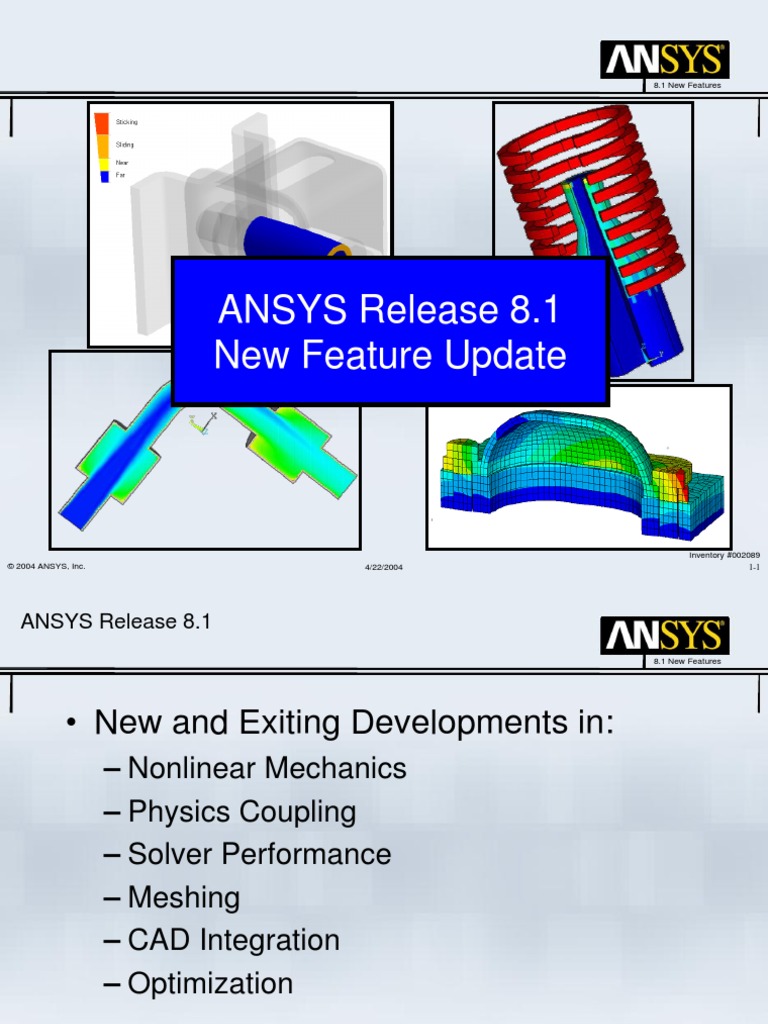 ANSYS Release 8.1 New Feature Update | PDF | Antenna (Radio) | Electricity
