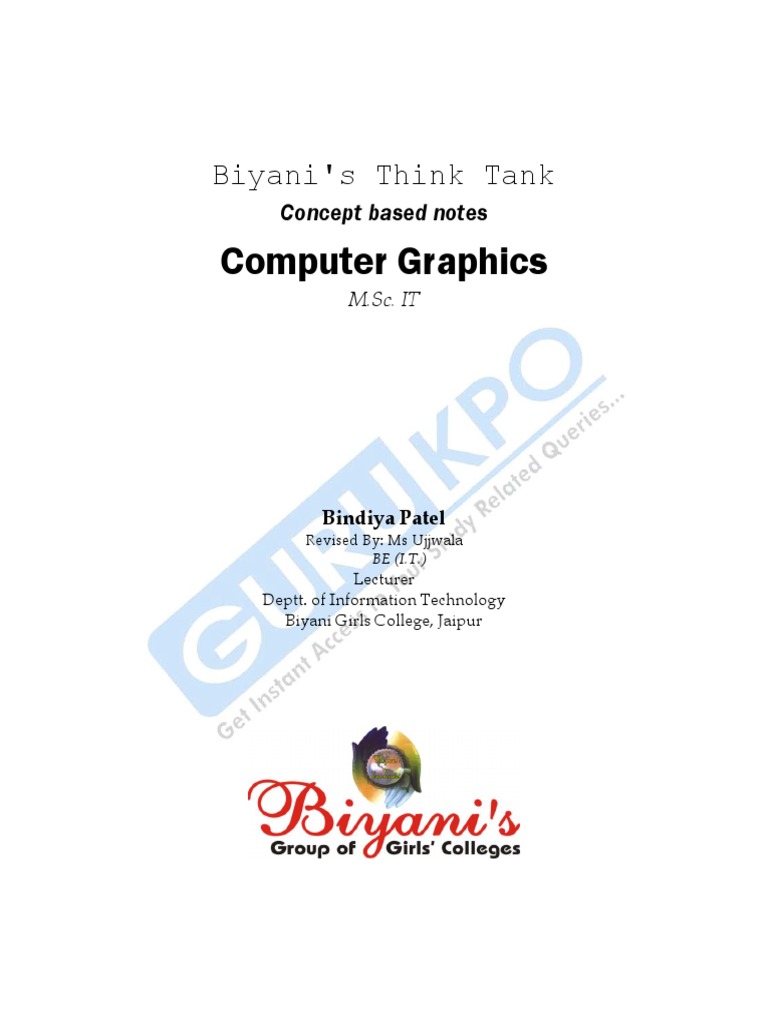 Computer Graphics & Image Processing | PDF | Cathode Ray Tube ...