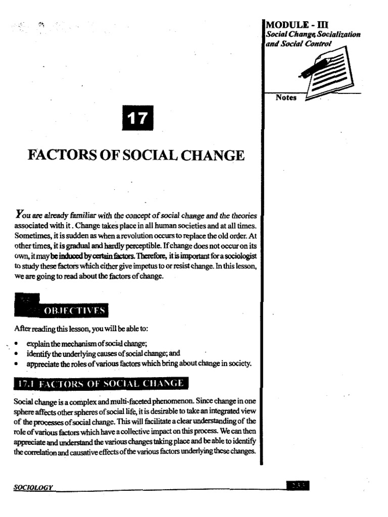 Factors of Social Change PDF | PDF | Society | Capitalism