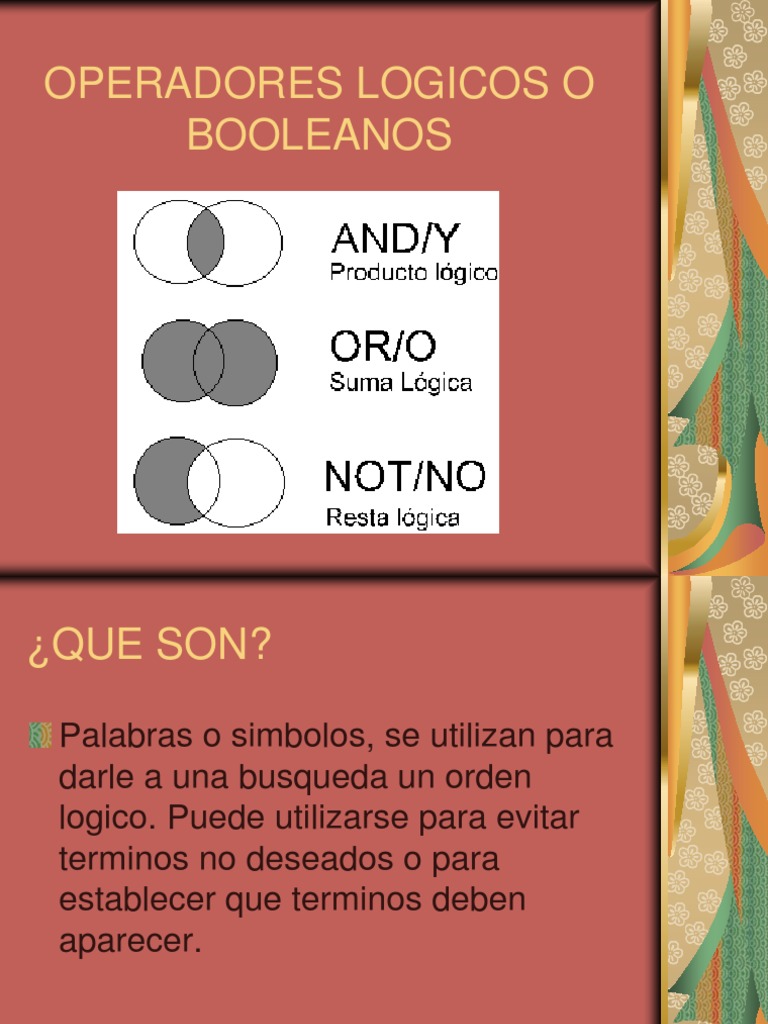 Operadores Logicos o Booleanos | PDF | Semiótica | Lógica matemática