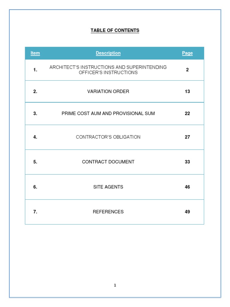 Item Description: Architect S Instructions and Superintending Officer S ...