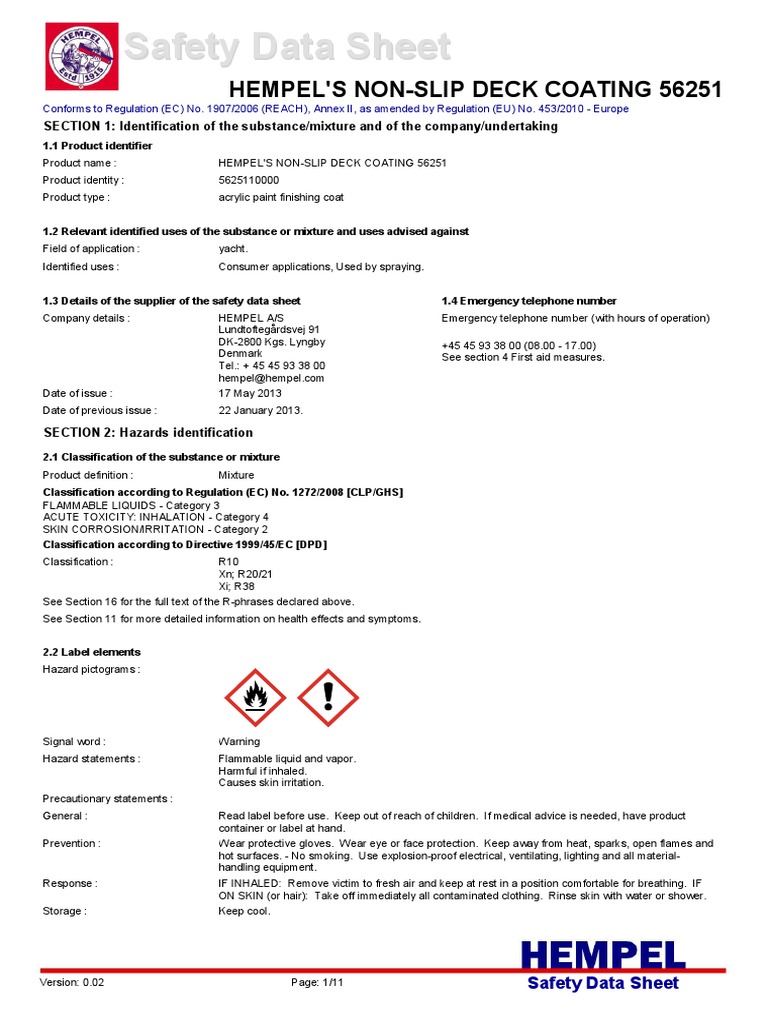Non-Slip Deck Coating | PDF | Personal Protective Equipment | Toxicity