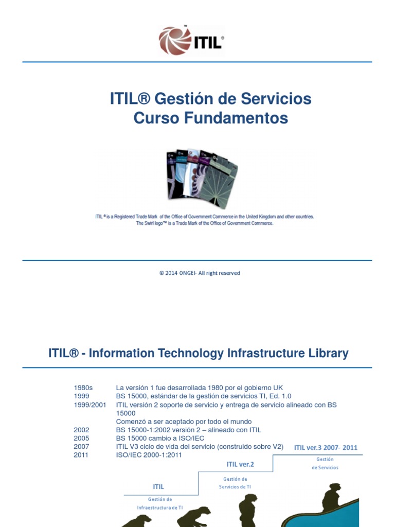 Itil Fundamentos (Ongei) | Descargar gratis PDF | Itil | Gestión de la información