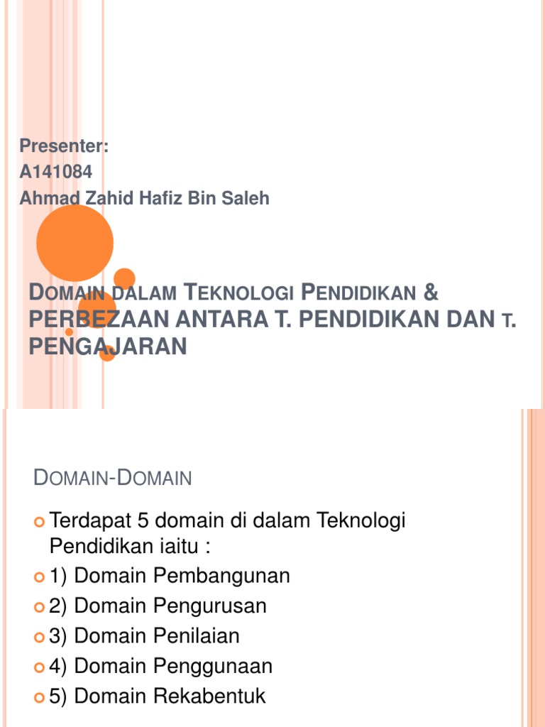 Domain Dalam Teknologi Pendidikan | PDF