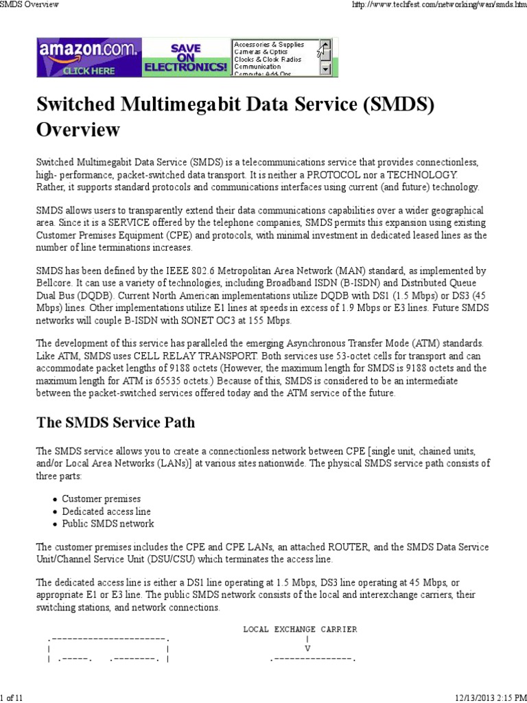 Switched Multimegabit Data Service (SMDS) | PDF | Osi Model | Internet ...