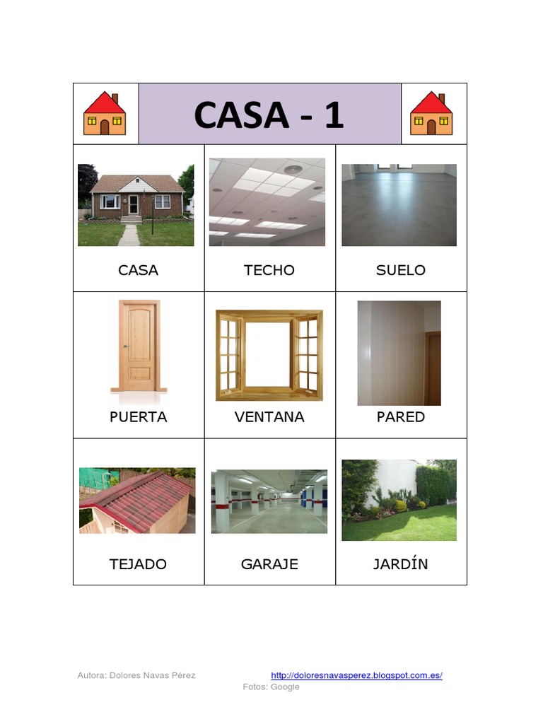 Bingo CASA Fotos 3x3 | PDF | Cocina, comidas y vino | Estudios de ...