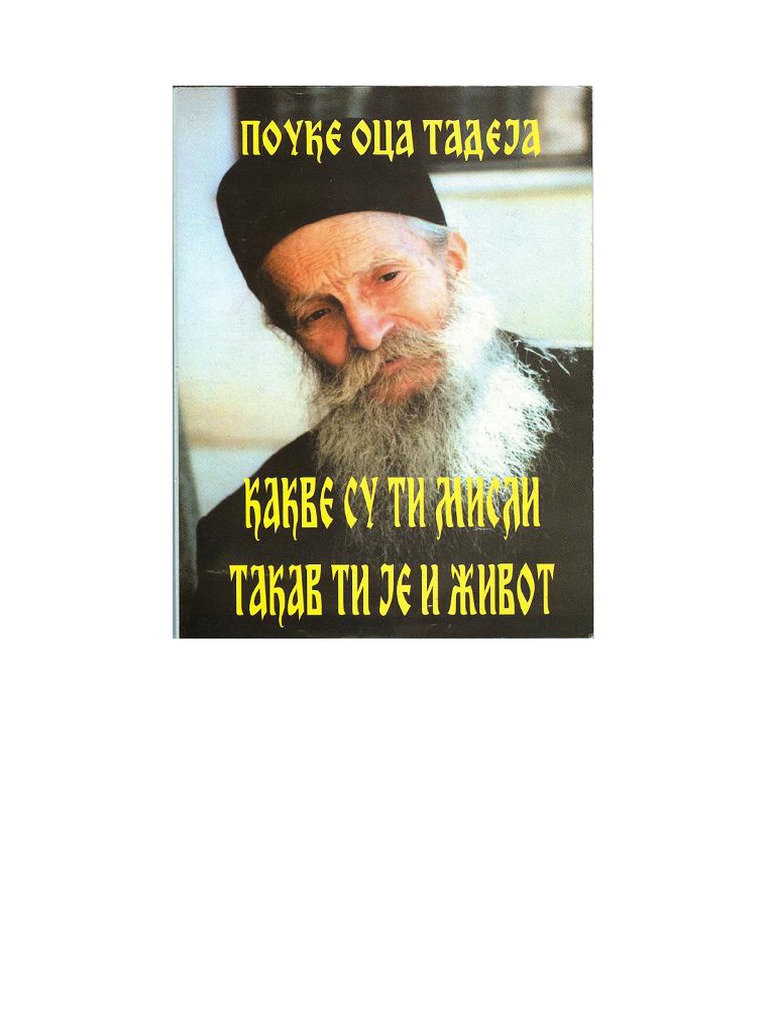 Kakve Su Ti Misli, Takav Ti Je Zivot, Otac Tadej PDF | PDF