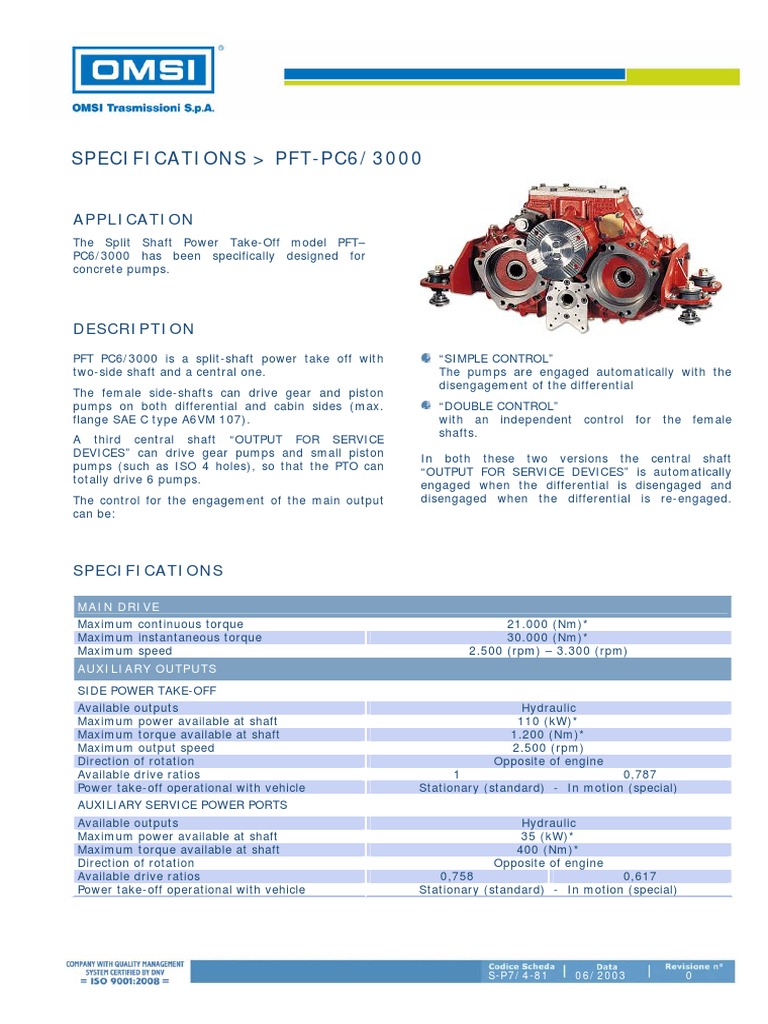 Split Shaft PTO for Concrete Pumps | PDF | Home & Garden