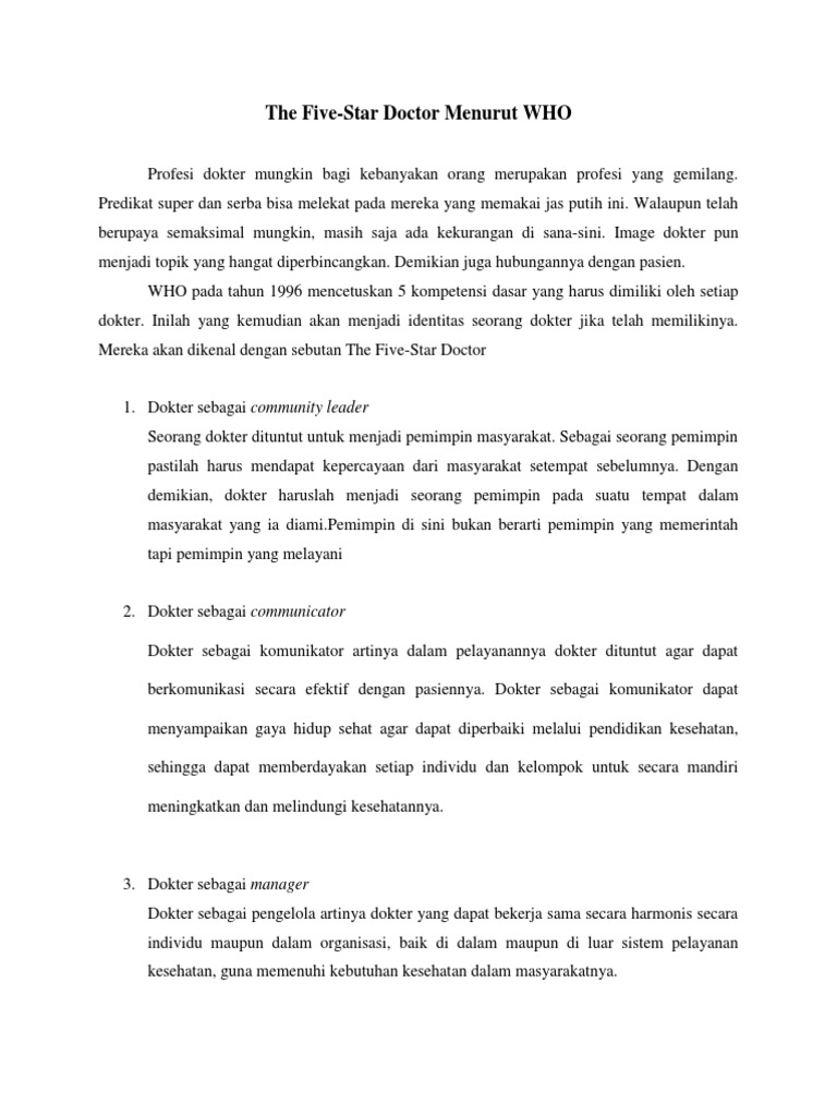 The Five-Star Doctor | PDF