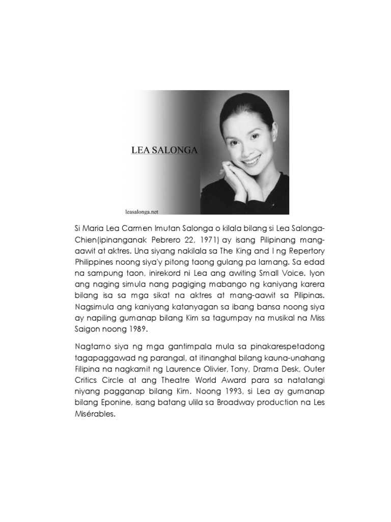 Lea Salonga | PDF