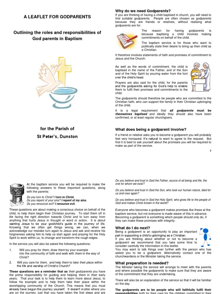 Godparent Roles in Baptism Explained | PDF | Godparent | Baptism