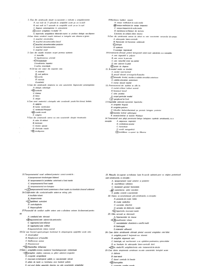 Grile Orl Word | PDF