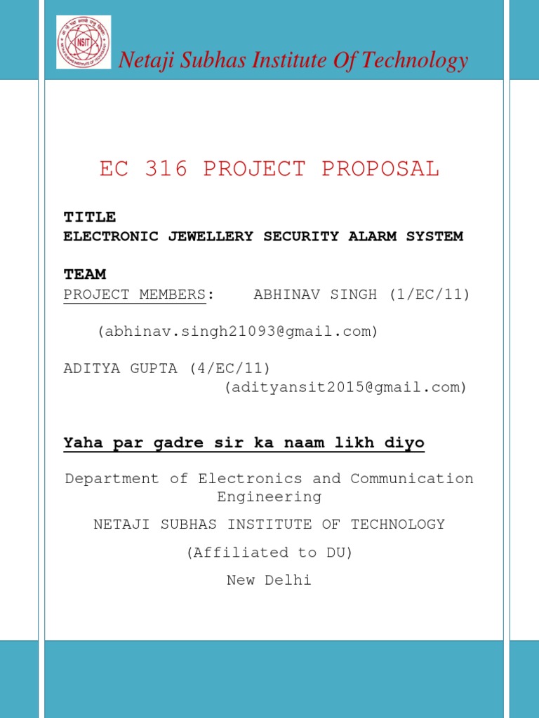 Electronic Jewellery Security Alarm System Using 8085 Microprocessor ...