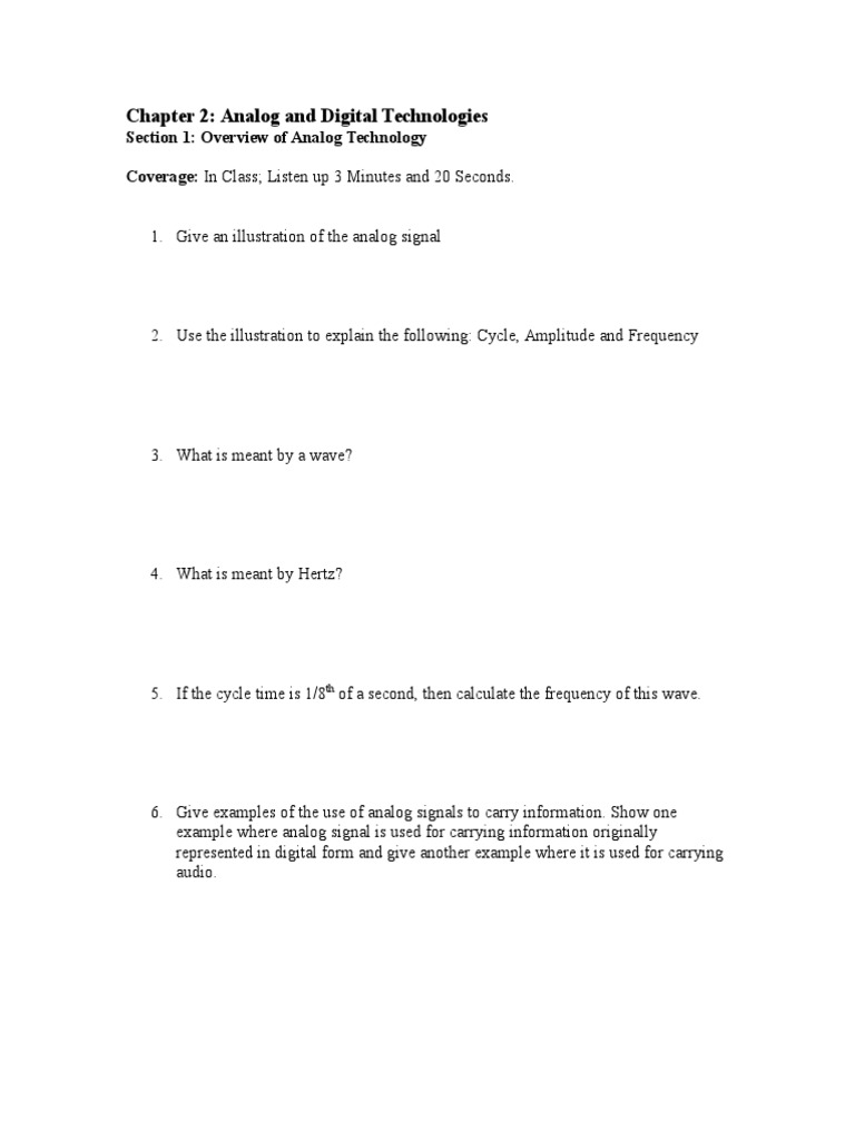 1 - Overview of Analog Technology | PDF | Technology & Engineering